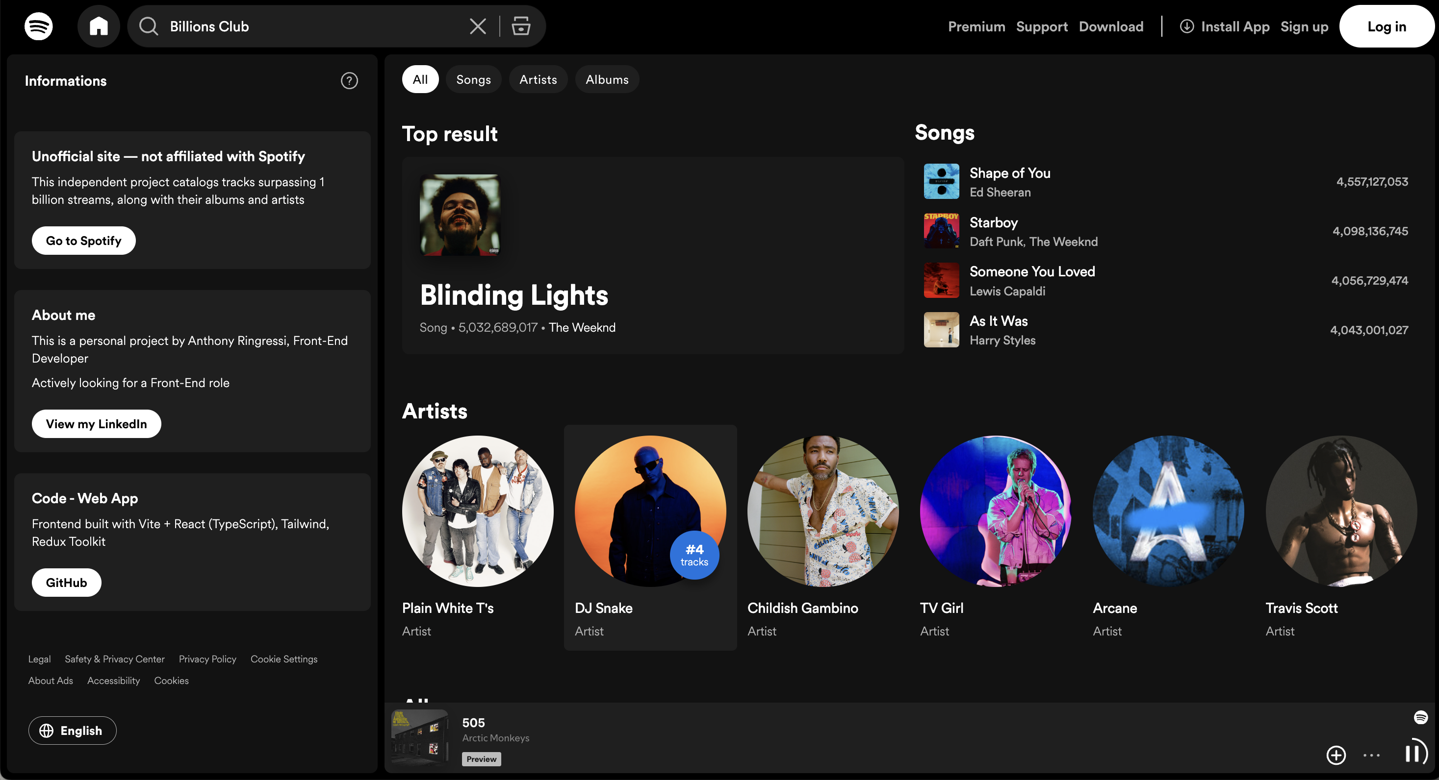 BILLIONS CLUB | Spotify